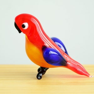 Red Parrot Figurine for Decoration Parrot Statue Decor Artwork | Etsy