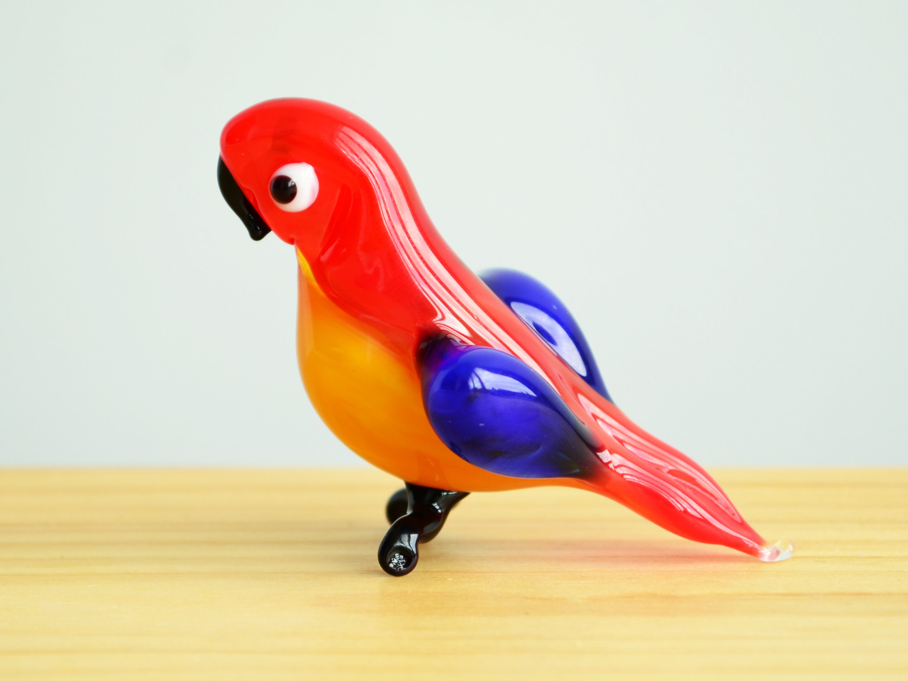 Red Parrot Figurine for Decoration Parrot Statue Decor Artwork | Etsy