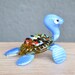 Blue Glass Turtle Figurine Animals Glass Turtles Sculpture Art - Etsy