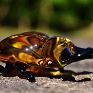 Glass Bug Figurine Animals Glass Bug Miniature Art Glass Blown Bug ...