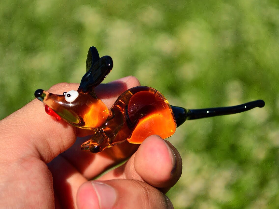 Glass Mouse Sculpture Mouse Figurines Miniature Murano Mice | Etsy