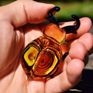 Glass Bug Figurine Animals Glass Bug Miniature Art Glass Blown Bug ...