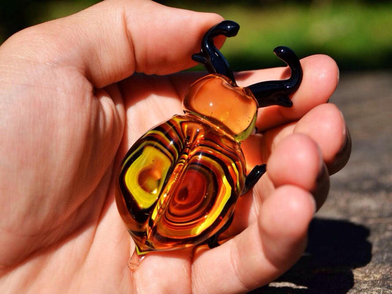 Glass Bug Figurine Animals Glass Bug Miniature Art Glass Blown | Etsy