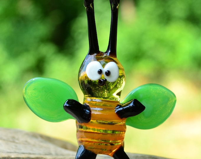Glass Bee SINGLE Mini Planter Bees Bumble Bees Small Glass Bees Honey ...