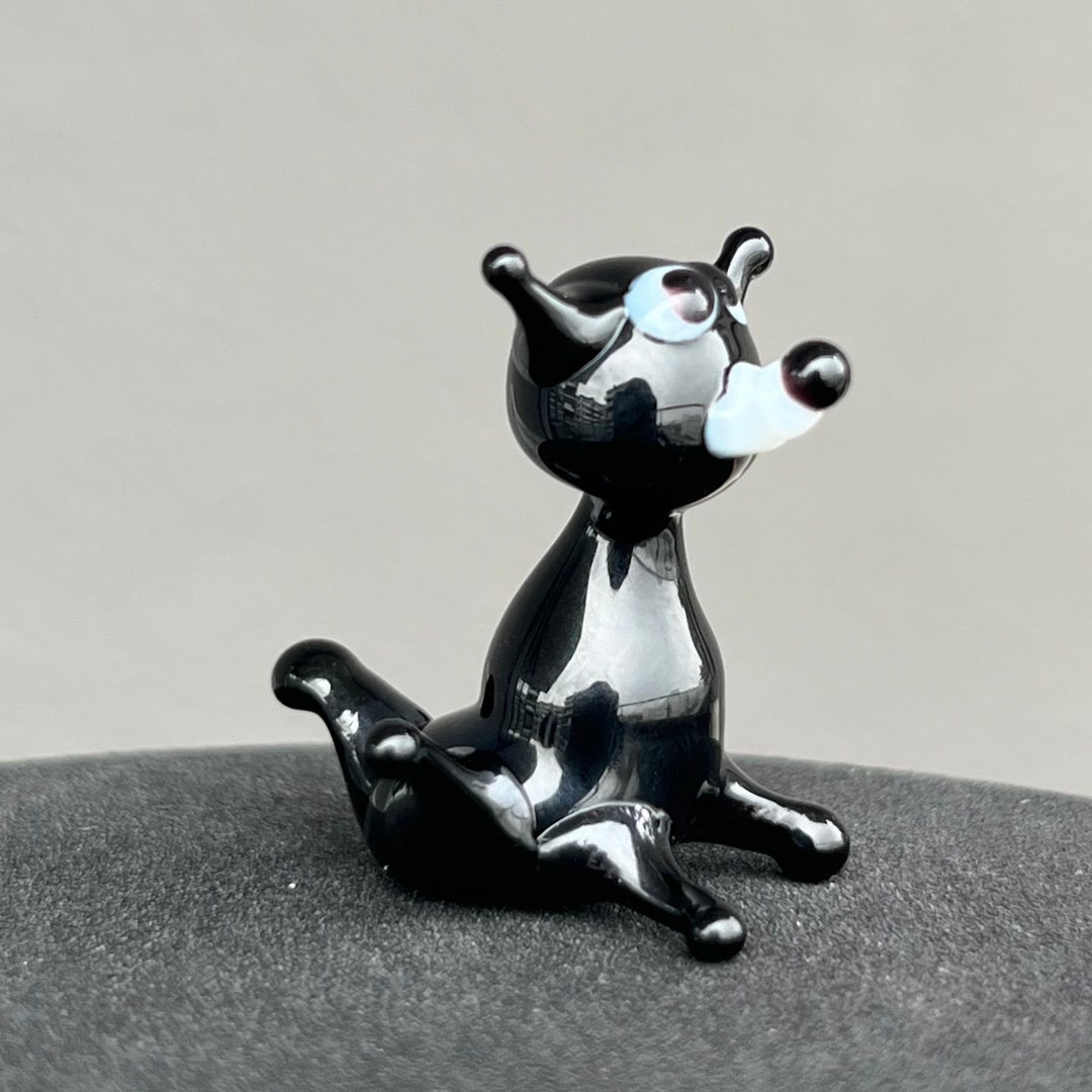 Micro Glass Wolf Doll House Wolf Tiny Miniature Small Wolf Sculpture ...