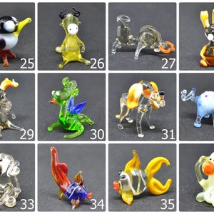 Small Glass Animals Miniature Mini Figurines Glass Animals - Etsy