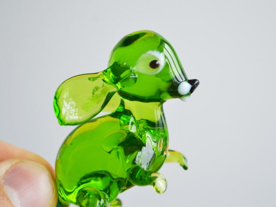 Glass Sculptures & Figurines Glass Rabbit Easter Gift Figurine Animals ...