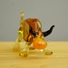 Glass Cow Figurine Statue Big Glass Cow Blown Miniature Yellow Cows ...