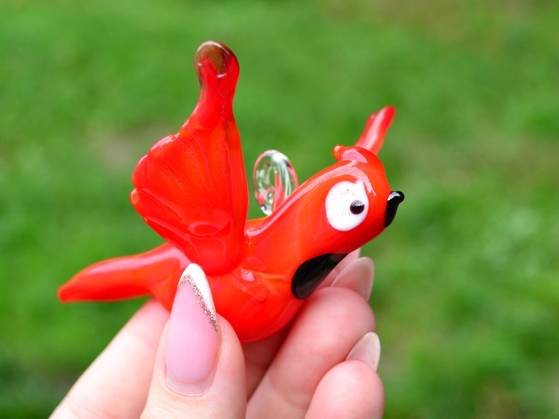 Glass Cardinal Bird Red Animals Figurine Cardinals Glass - Etsy