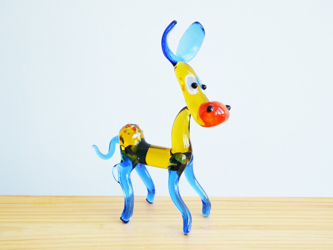 Glass Donkey Figure Animals Figurine Blown Donkey Sculpture - Etsy