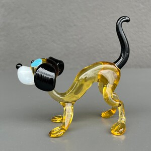 Glass Dog Figurine Dog Animals Glass Doggy Miniature Art Glass Doll ...