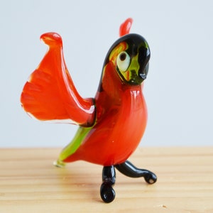 Red Parrot Figurine for Decoration Parrot Statue Decor Artwork - Etsy