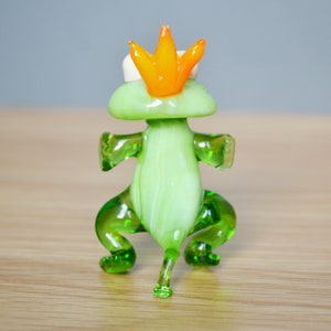 Glass Frog Figure - Green Glass Frog Sculpture - Collectible Christmas ...