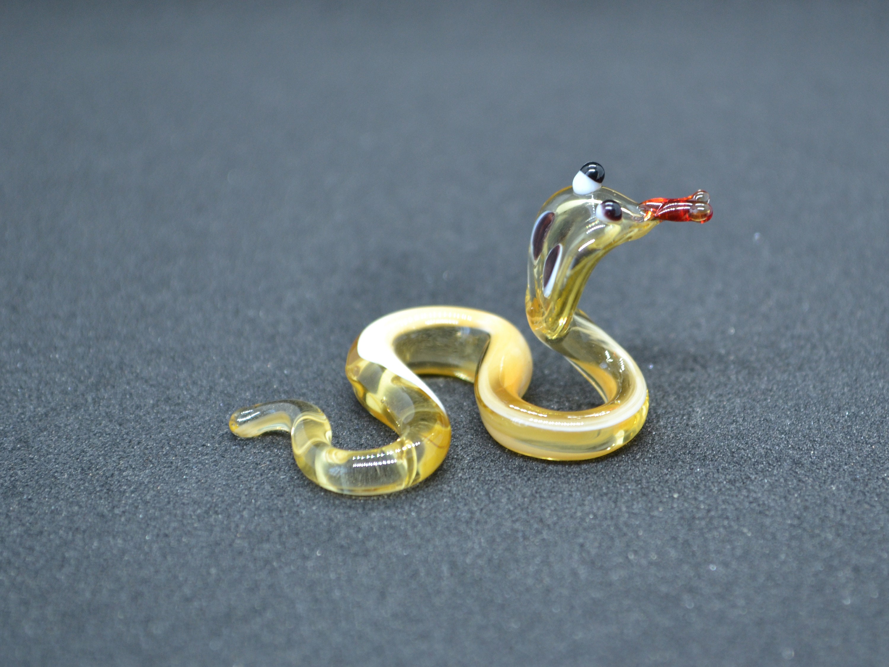 Art Glass Snake Statue Figurine Blown Glass Snake Statue Micro - Etsy