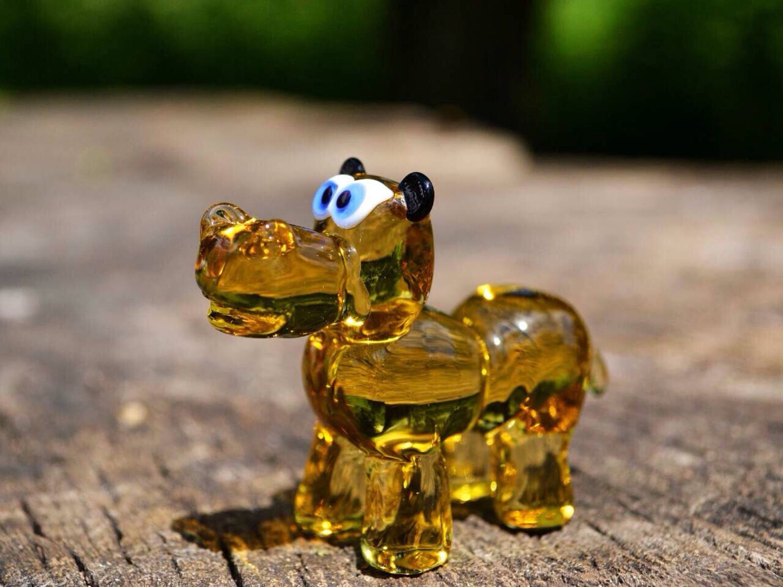 Yellow Glass Hippo Figurine Hippo Animals Glass Hippopotamus - Etsy