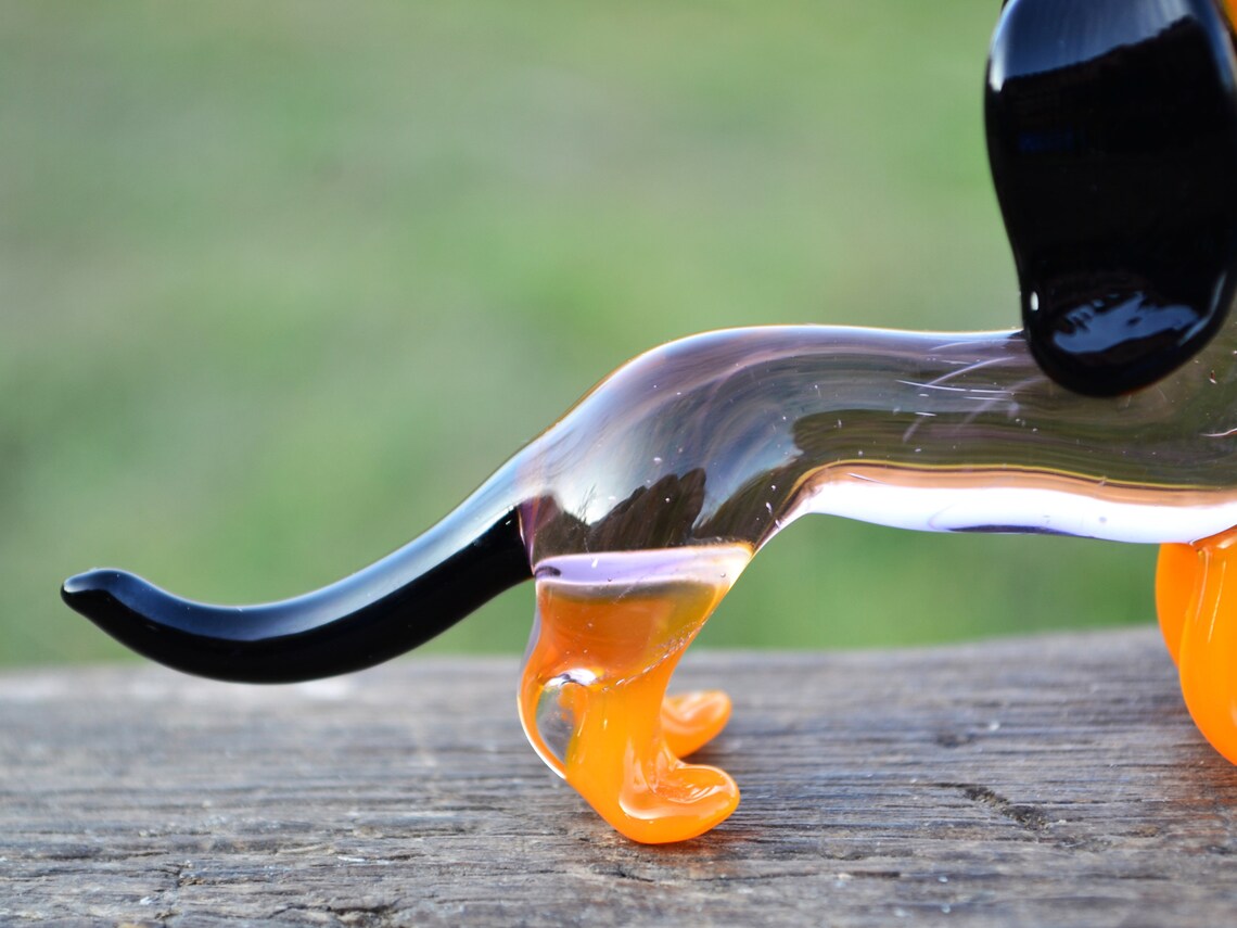 Glass Dog Ornaments Glass Dog Badger Glass Dog Craft Glass - Etsy