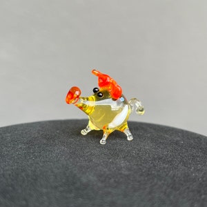 Blown Glass Pig Small Pig Sculpture Mini Glass Pig Ornament Pig Doll ...