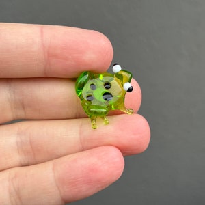Miniature Glass Frog Statue Figurine Blown Glass Frog Mini Glass Frog ...