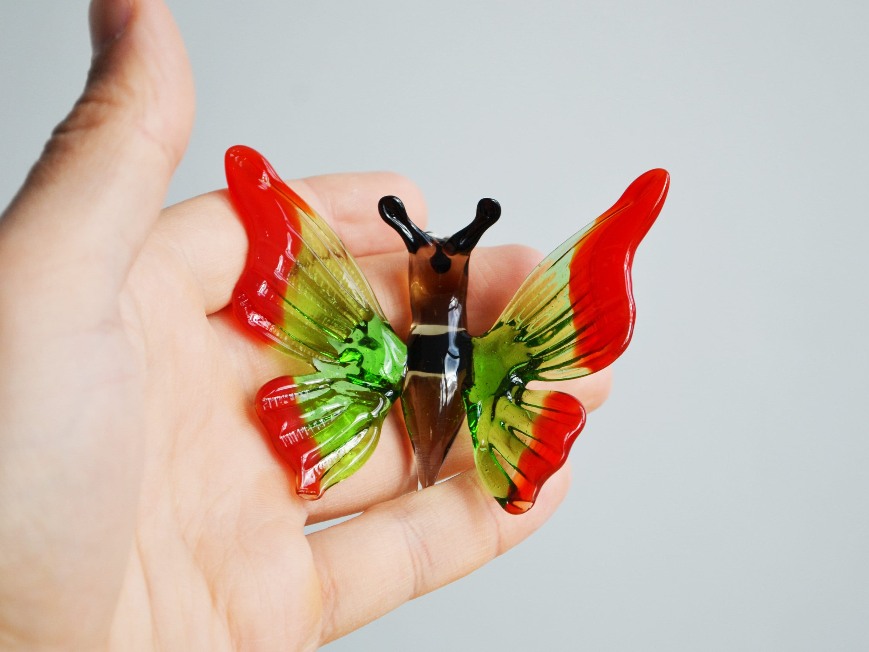 Glass Butterfly in Glass Fused Glass Animals Figurines Garden | Etsy