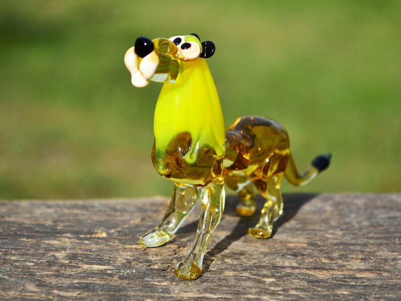 Blown Glass Lion Collectible Figures Lion Glass Colorful | Etsy