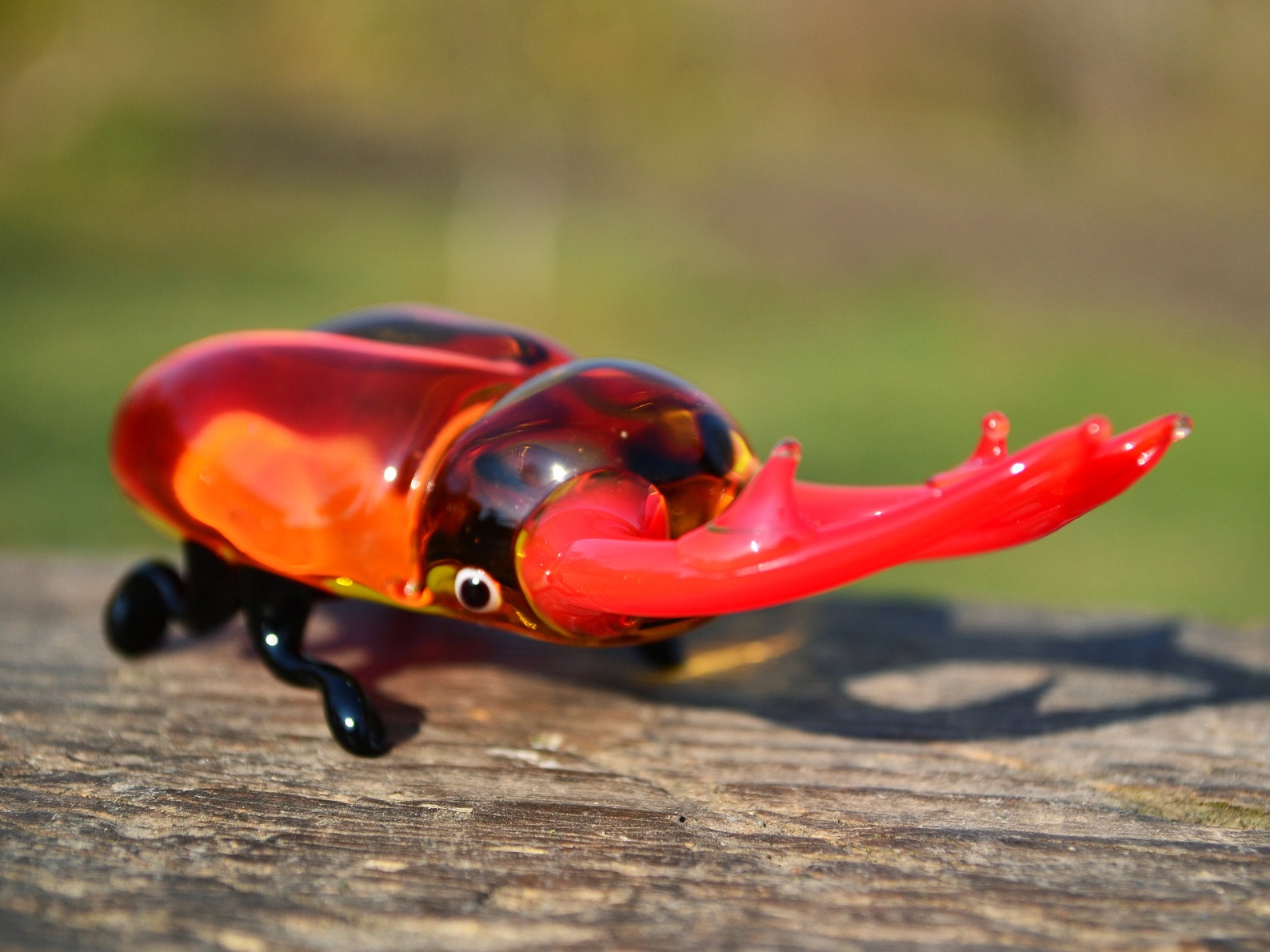 Red Glass Bug Figurine Animals Glass Bug Miniature Art Glass | Etsy