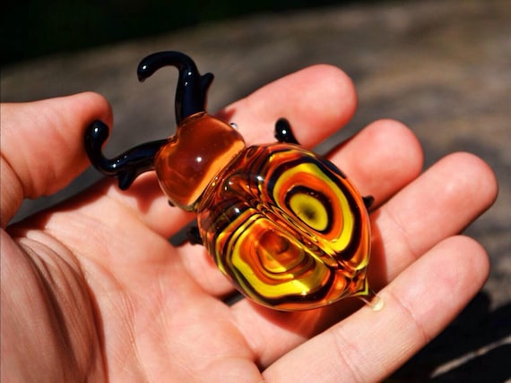 Glass Bug Figurine Animals Glass Bug Miniature Art Glass Blown | Etsy