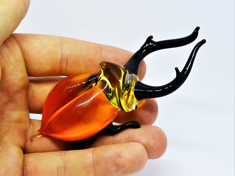 Red Glass Bug Figurine Animals Bug Miniature Artglass Blown - Etsy