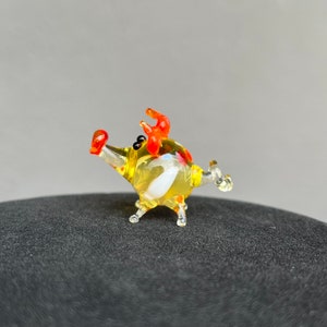 Blown Glass Pig Small Pig Sculpture Mini Glass Pig Ornament Pig Doll ...