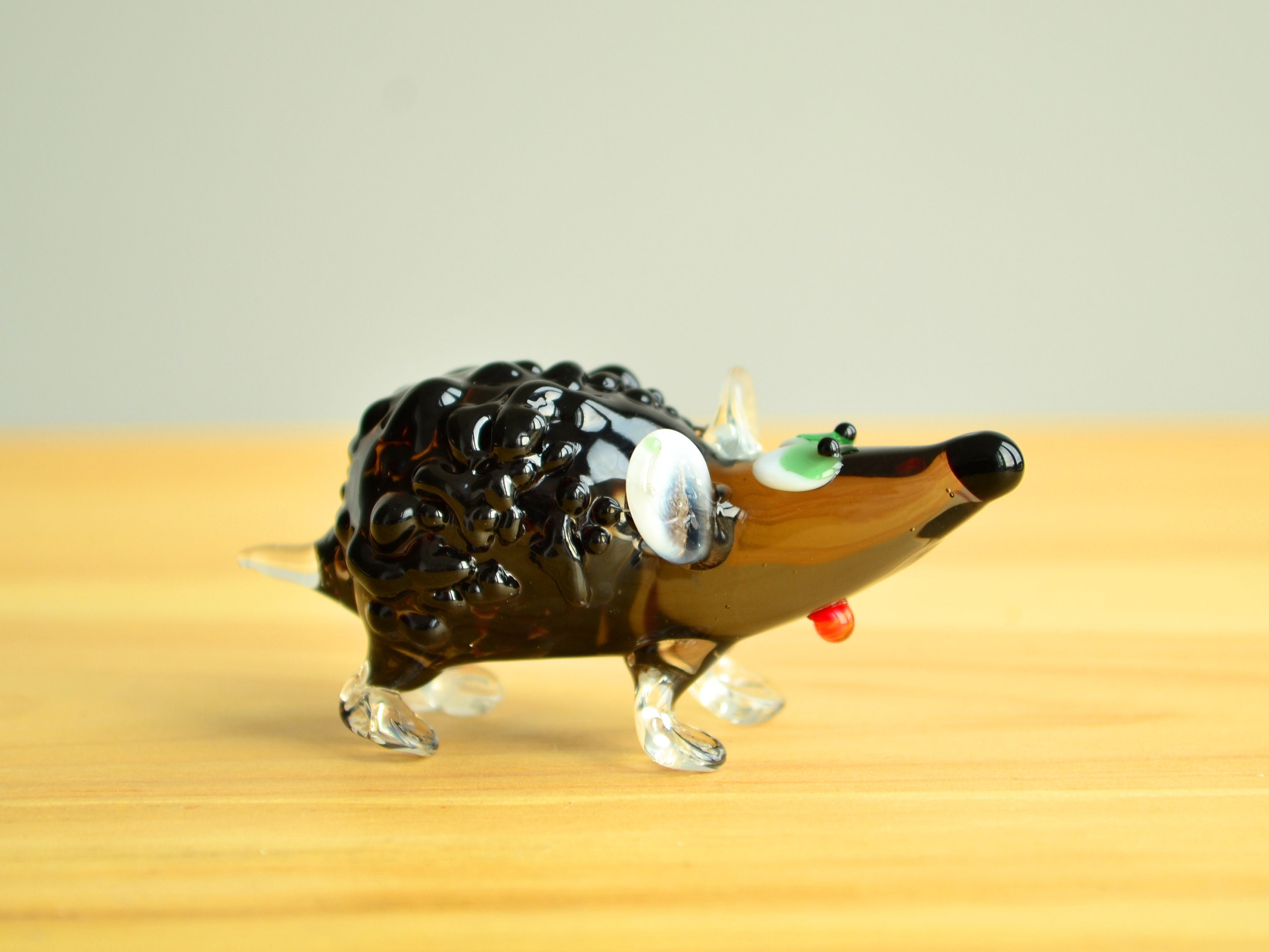 Glass Hedgehog Figurine Animals Glass Hedgehog Sculpture Art | Etsy