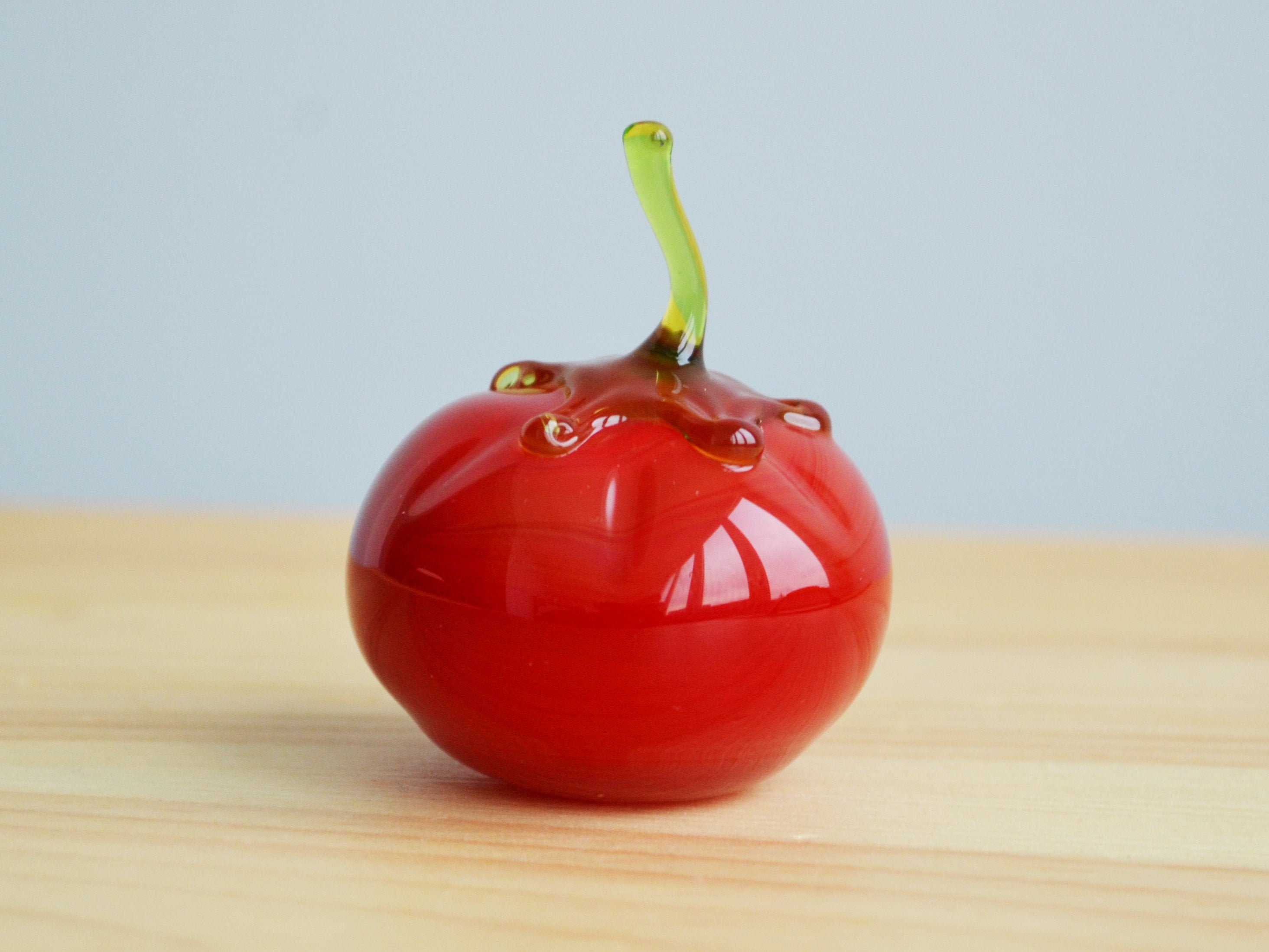 Red Glass Tomato Figurine Vegetable Sculpture Fused Tomato | Etsy