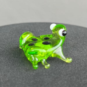 Miniature Glass Frog Statue Figurine Blown Glass Frog Mini Glass Frog ...