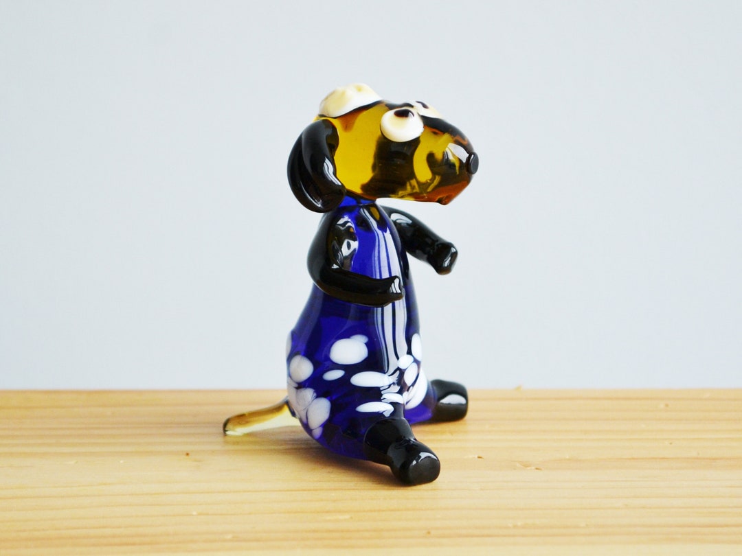 Blue Glass Sheep Figurine Sheep Statue Art Glass Sheep Sculpture ...