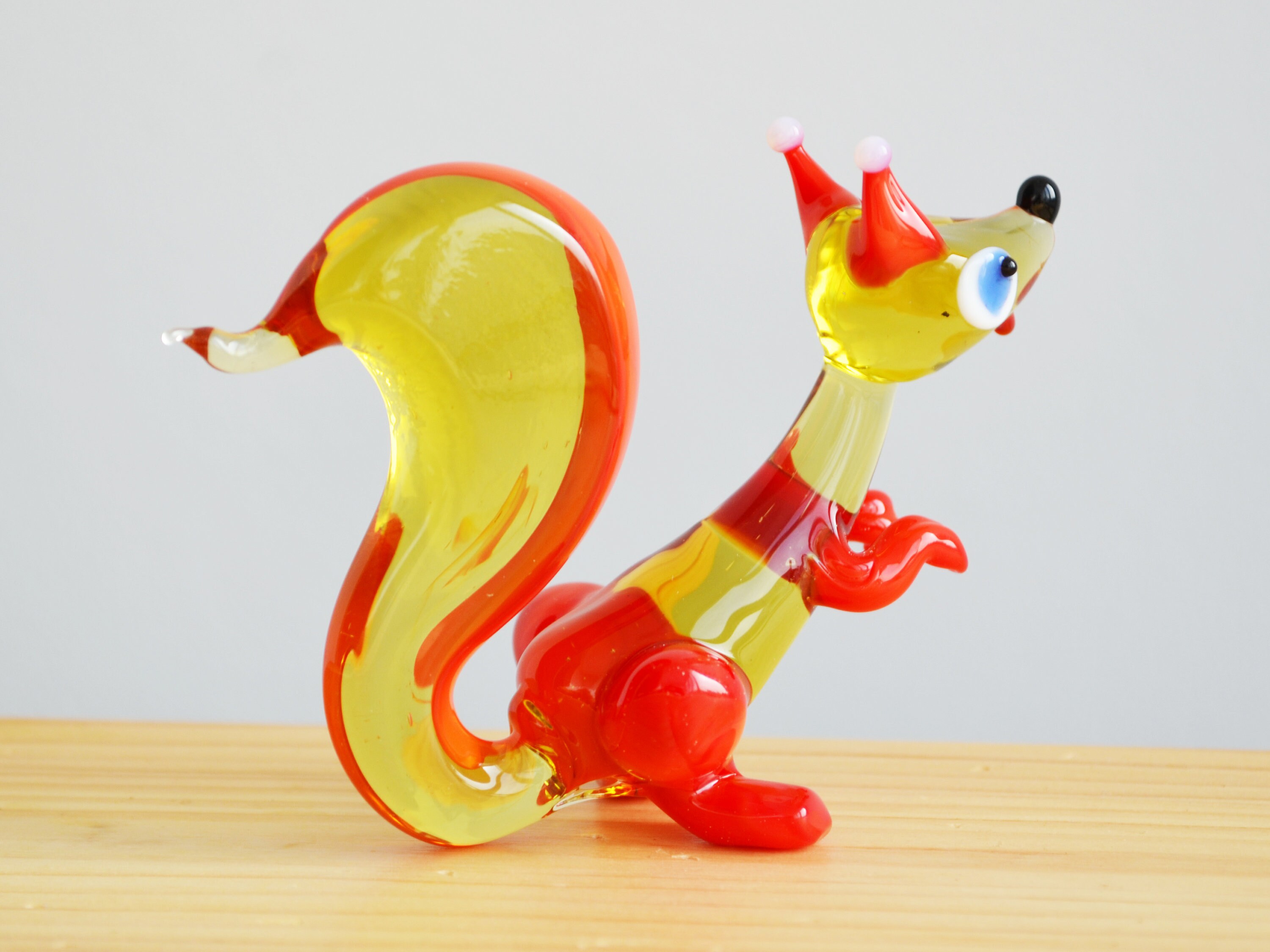 Orange Glass Squirrel Figurine Animals Glass Squirrel Orange | Etsy