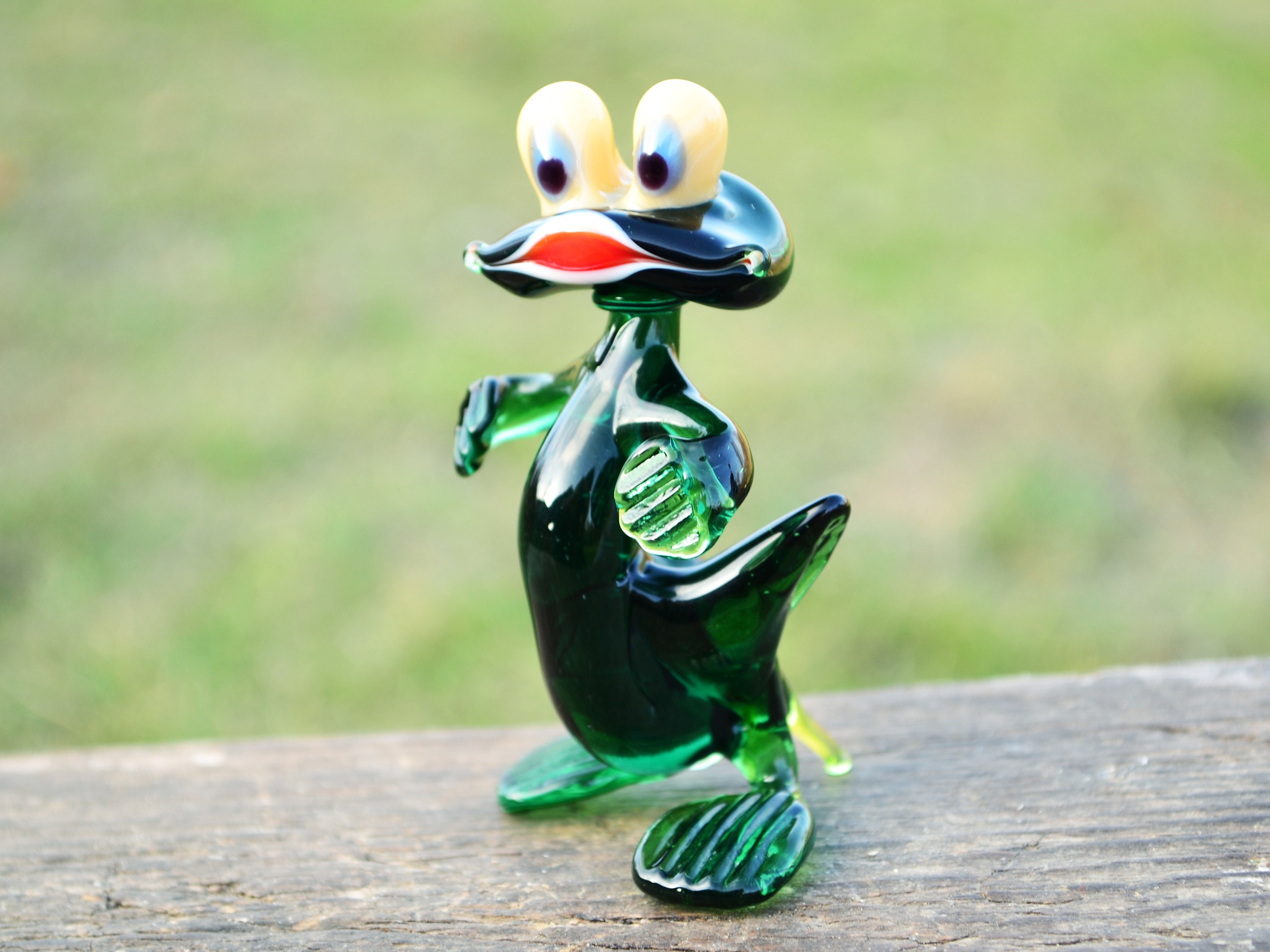 Glass Frog Figurine Animals Glass Frog Sculpture Artglass Toy | Etsy