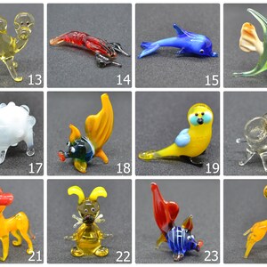 Small Glass Animals Miniature Mini Figurines Glass Animals - Etsy
