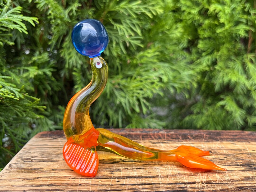 Handcrafted Glass Walrus Figurine | Elegant Ocean Decor Walrus ...