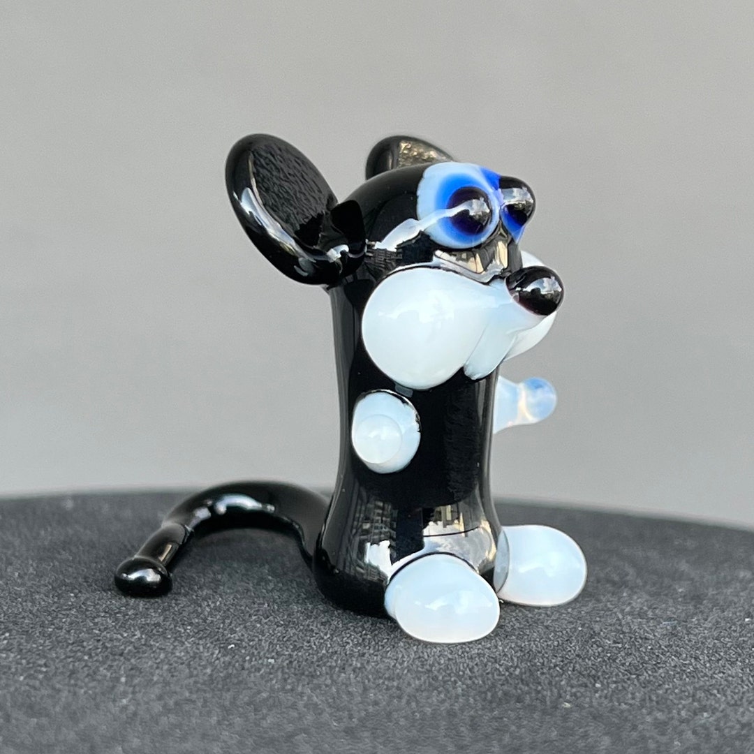 Glass Mouse Miniature Figure Doll House Mouse Tiny Miniature - Etsy