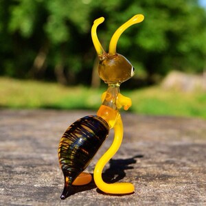 Yellow Glass Ant Glass Animal Collectible Figurine Doll House Ant ...