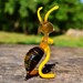 Yellow Glass Ant Glass Animal Collectible Figurine Doll House Ant ...
