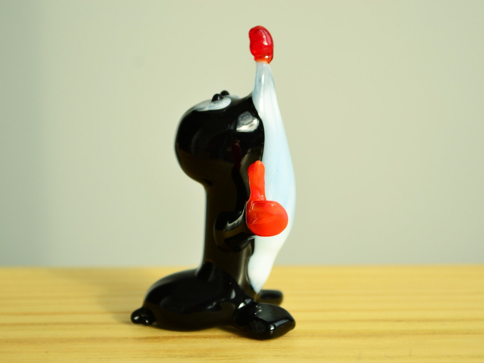 Black Glass Mole Figure Mole Sculpture Mole Miniature | Etsy