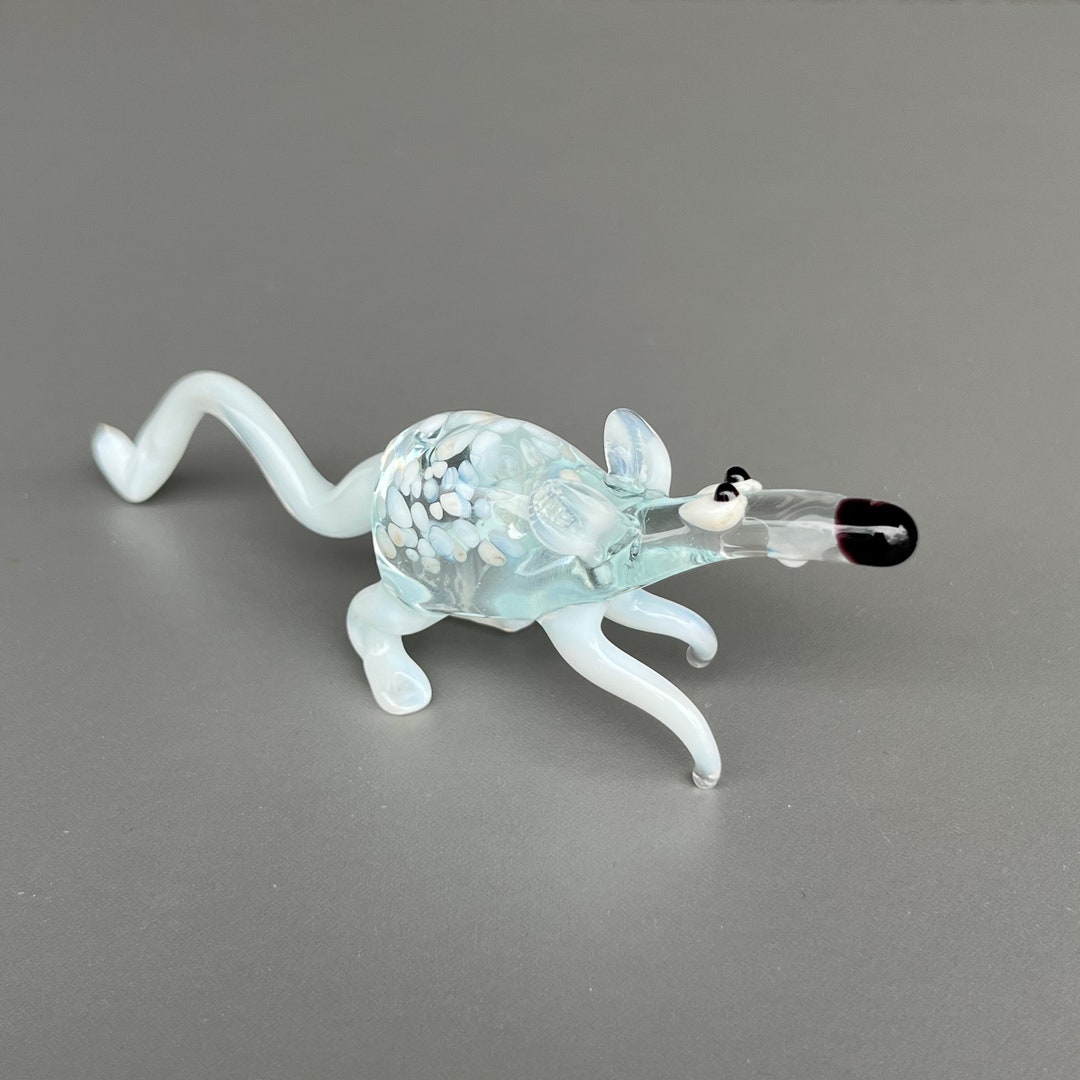 Glass Rat Figurine Rat Animals Glass Rats Sculpture Art Glass Rat Decor ...