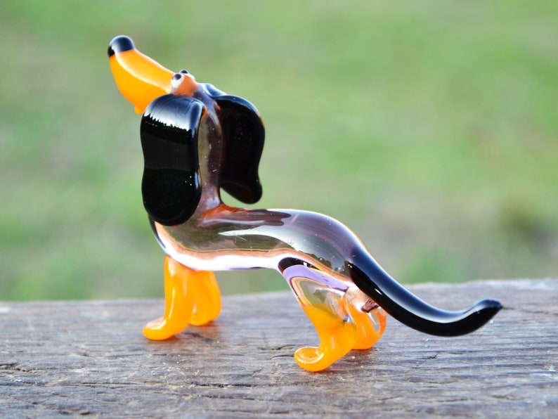 Glass Dog Ornaments Glass Dog Badger Glass Dog Craft Glass - Etsy