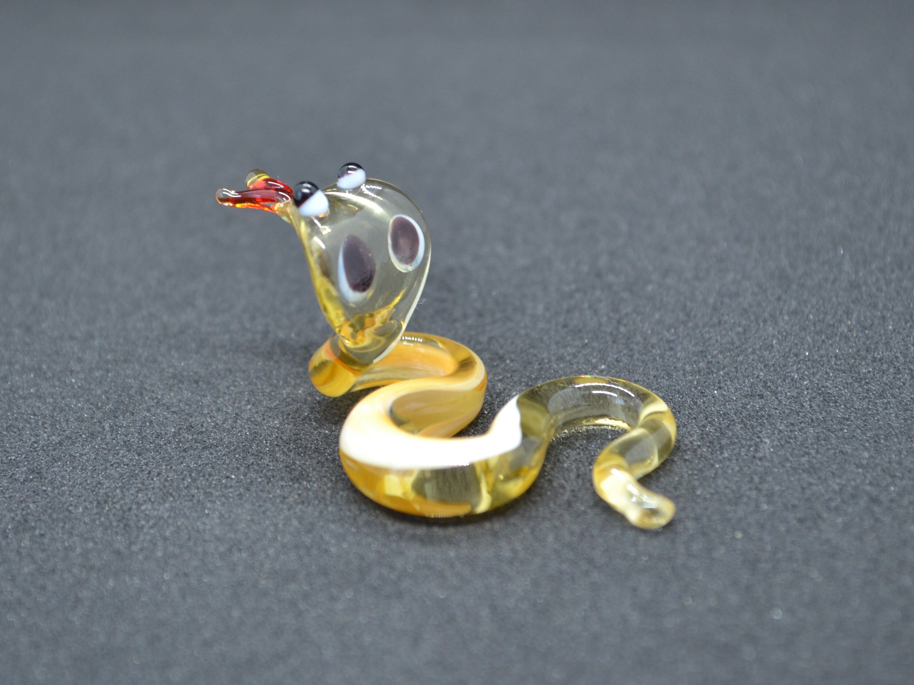 Art Glass Snake Statue Figurine Blown Glass Snake Statue Micro - Etsy