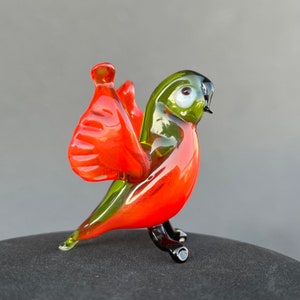 Red Parrot Figurine for Decoration Parrot Statue Decor Artwork Art Toys ...