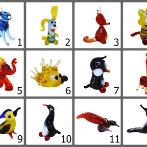 Small Glass Animals Miniature Mini Figurines Glass Animals - Etsy