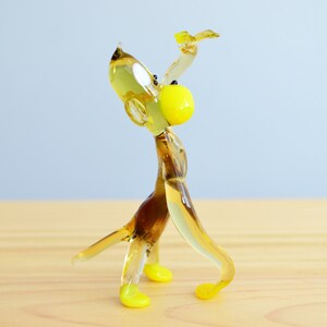 Glass Monkey Figurine Yellow Glass Monkey Animal Collectible - Etsy