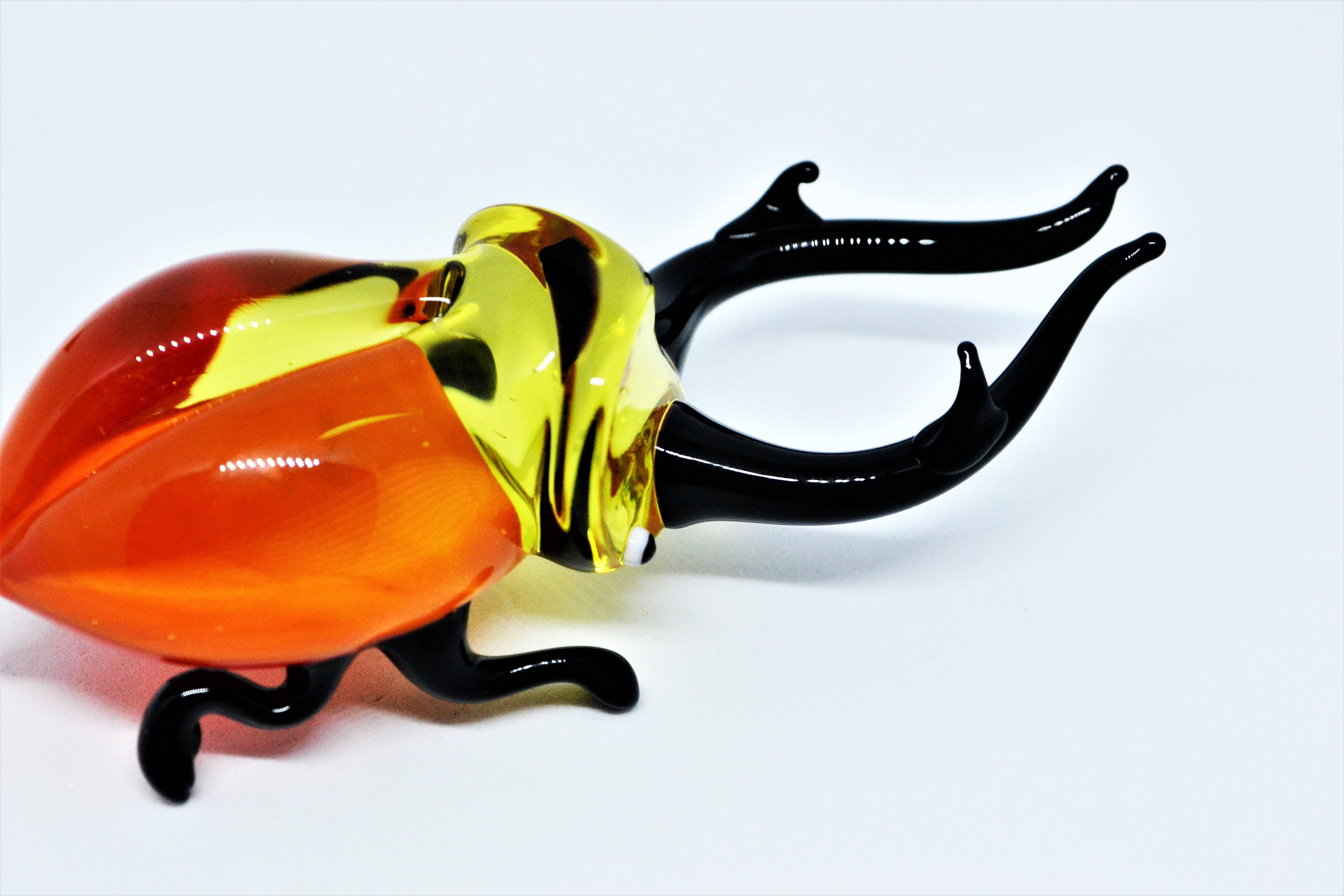 Red Glass Bug Figurine Animals Bug Miniature Artglass Blown | Etsy