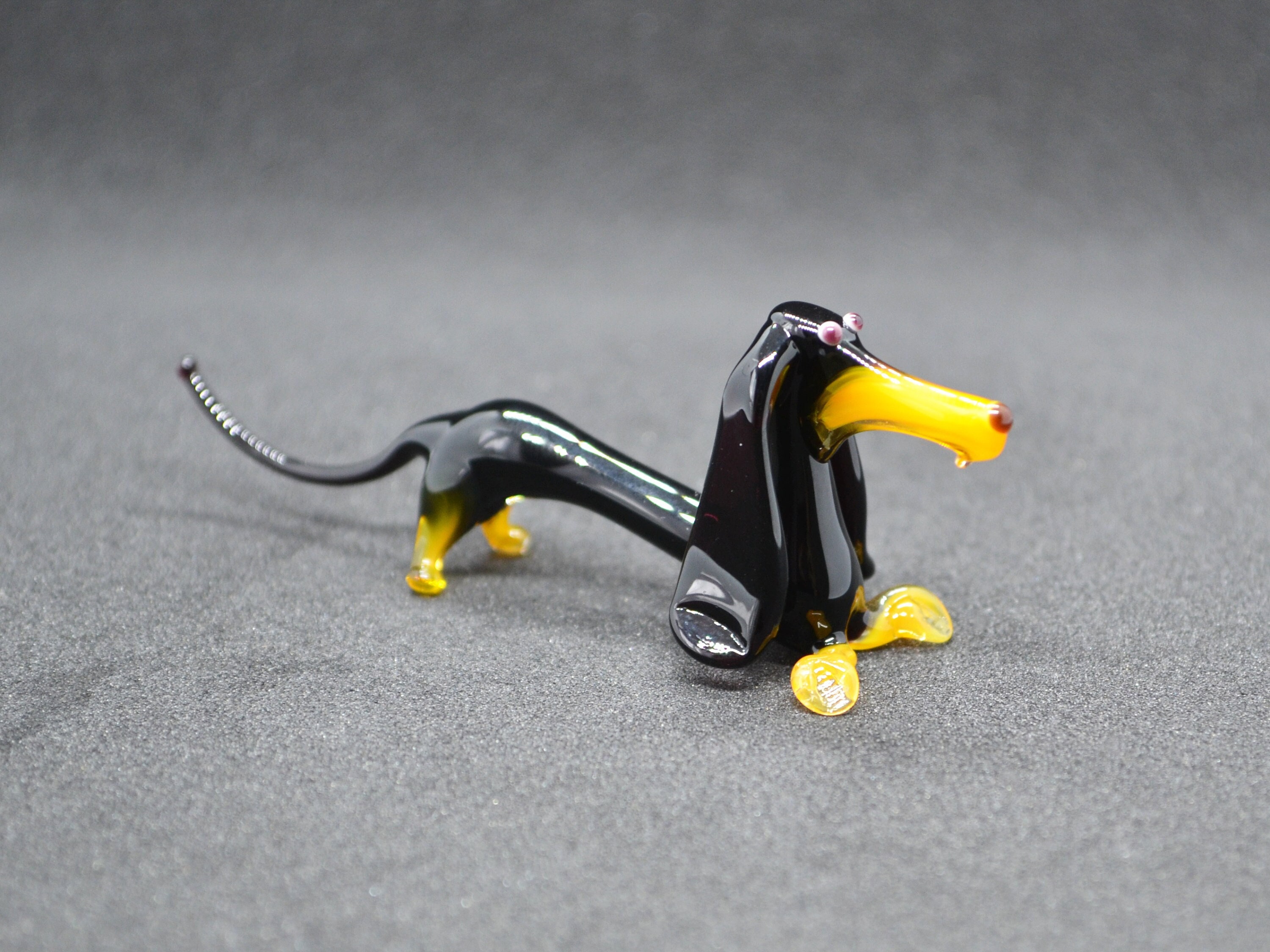 Glass Badger Dog Figurine Animals Glass Badger Dog Miniature - Etsy