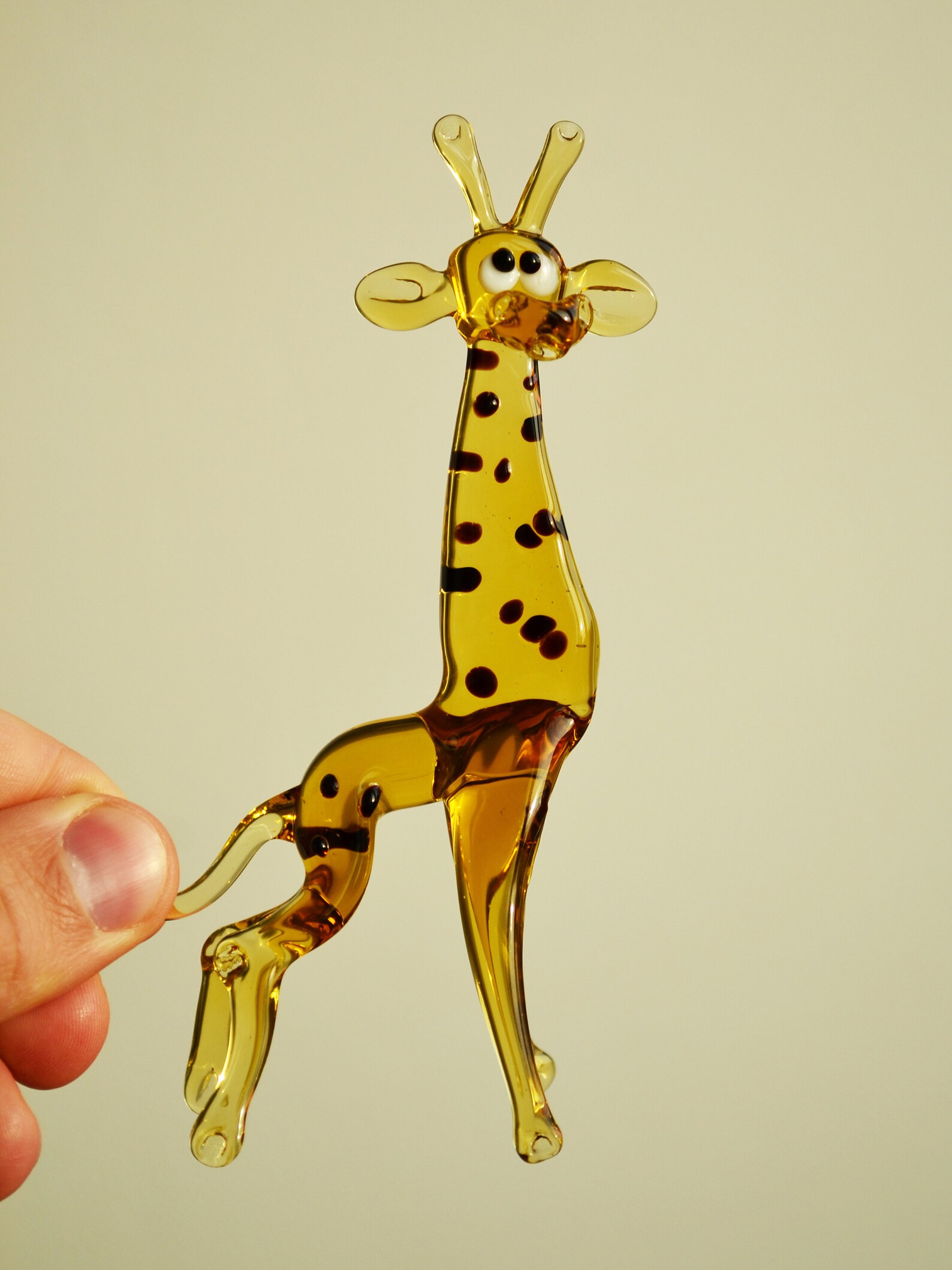 Blown Glass Giraffe Figurine Animals Glass Giraffe Miniature Art Glass ...
