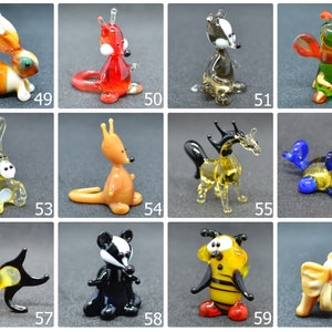 Small Glass Animals Miniature Mini Figurines Glass Animals - Etsy